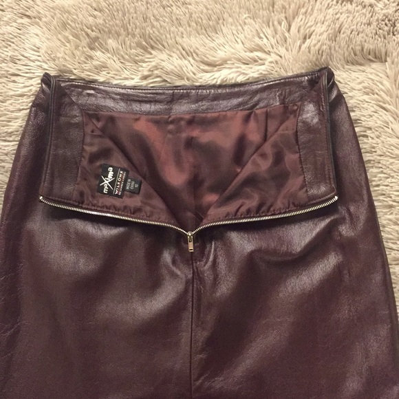 Maxima | Skirts | Wilsons Leather Vintage Maxima Brown Leather Skirt ...